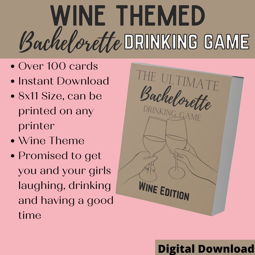 Wine Bachelorette Party Drinking Game, Hakuna Moscato, Bachelorette ...