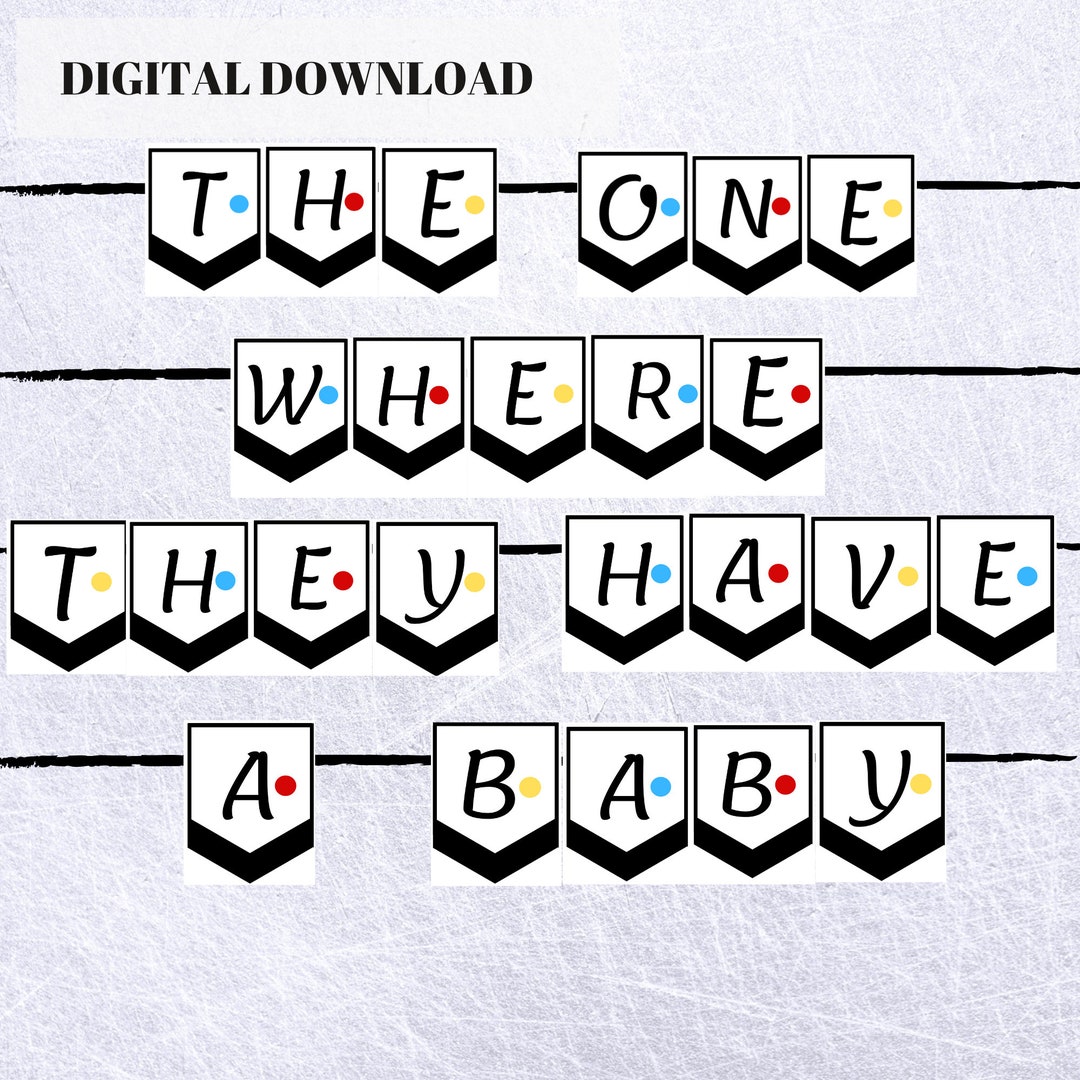 Friends Themed Baby Shower Banner | the One Where They Have A Baby ...