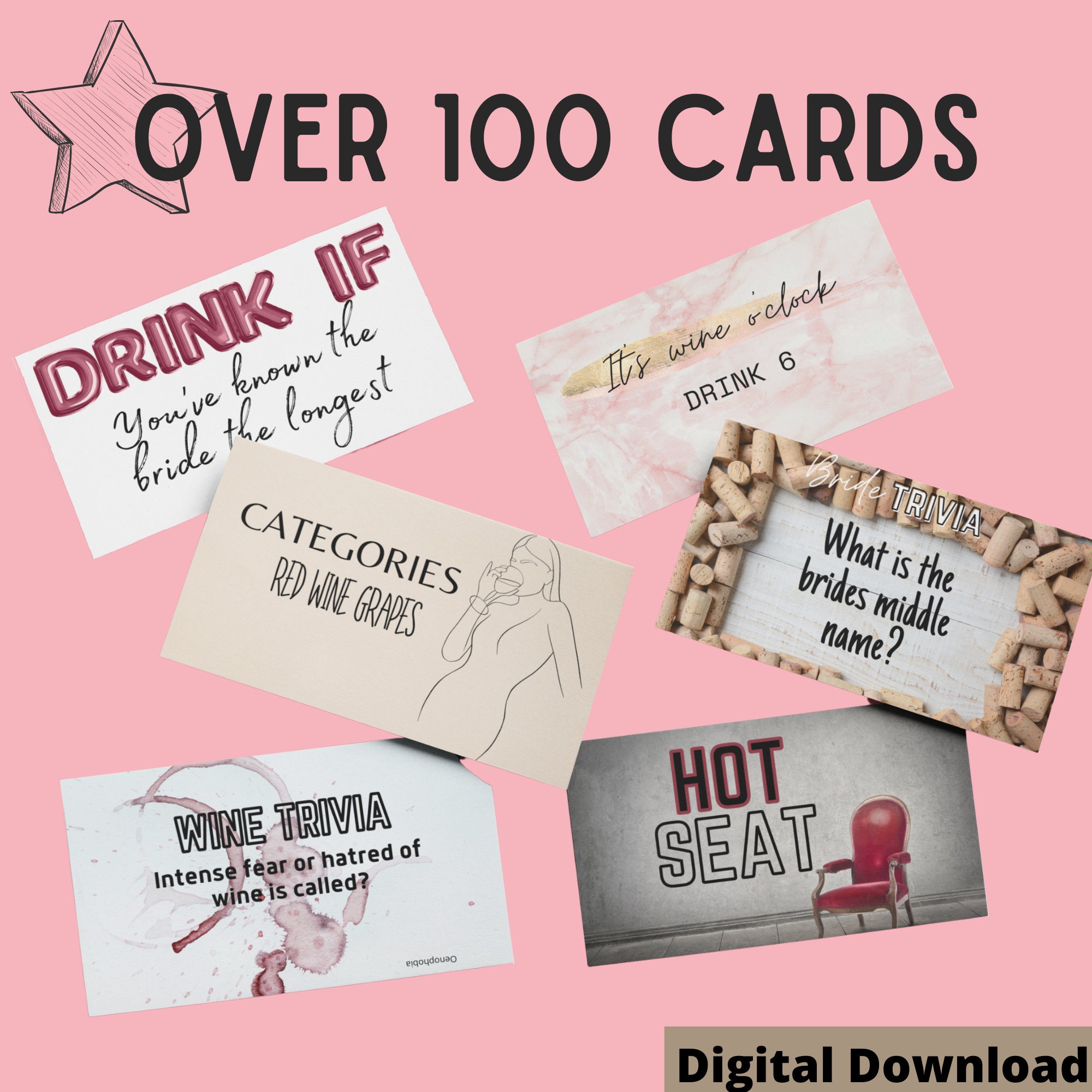 Wine Bachelorette Party Drinking Game, Hakuna Moscato, Bachelorette ...