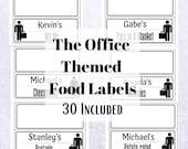 The Office Themed Food Labels Printable the Office Theme - Etsy Canada