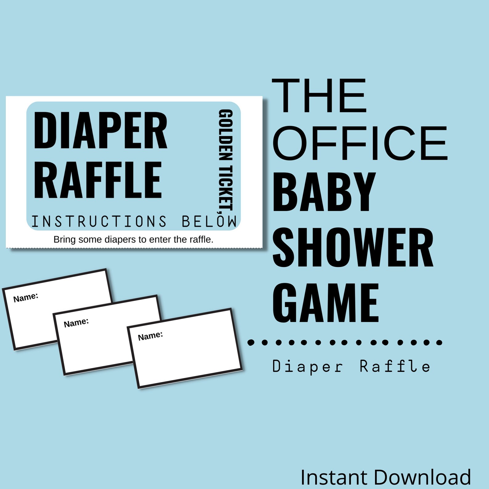 The Office TV Show Baby Shower Diaper Raffle, the Office Baby Shower ...