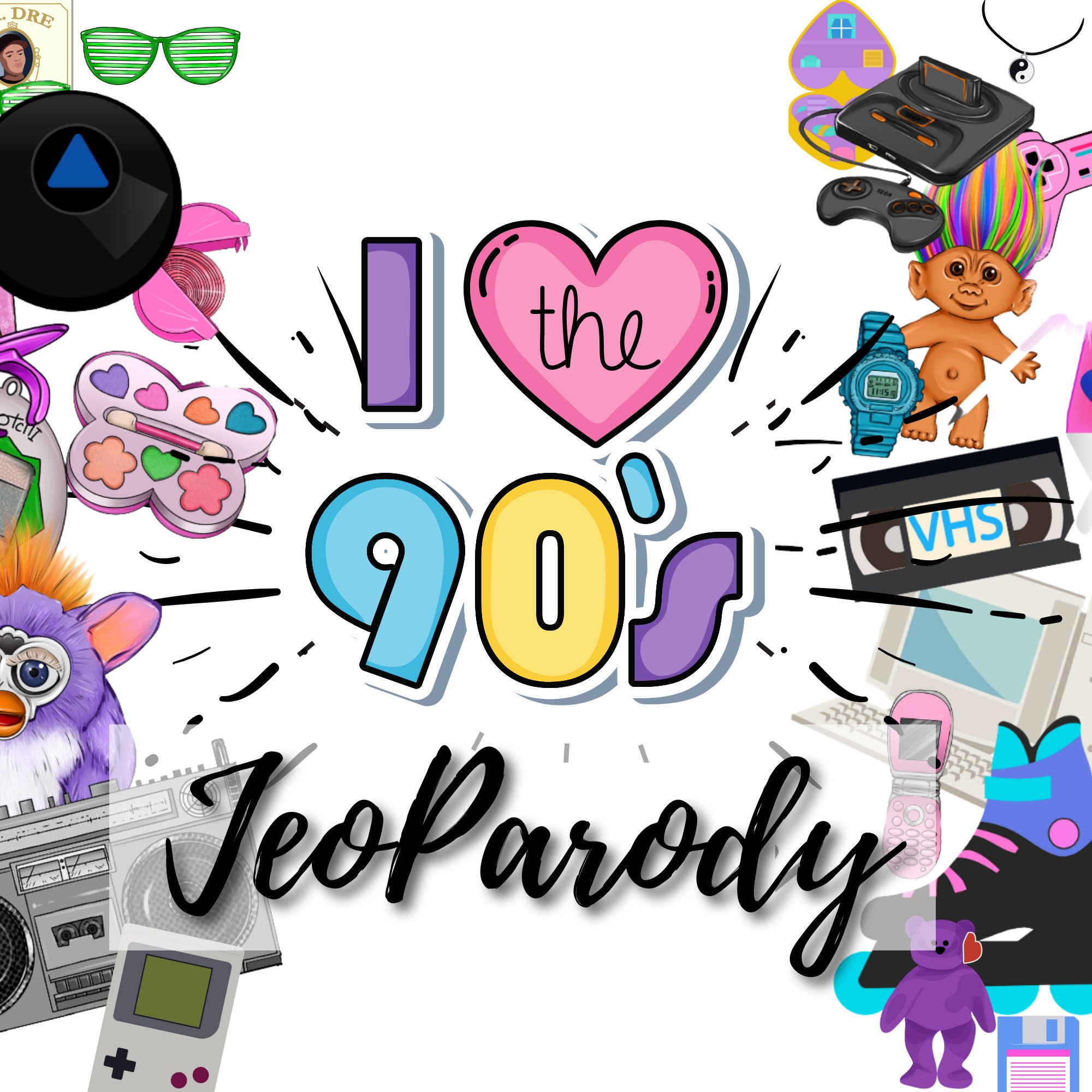 90s Themed Party,nineties Retro Throwback, Fun Drinking Games, 1990s ...