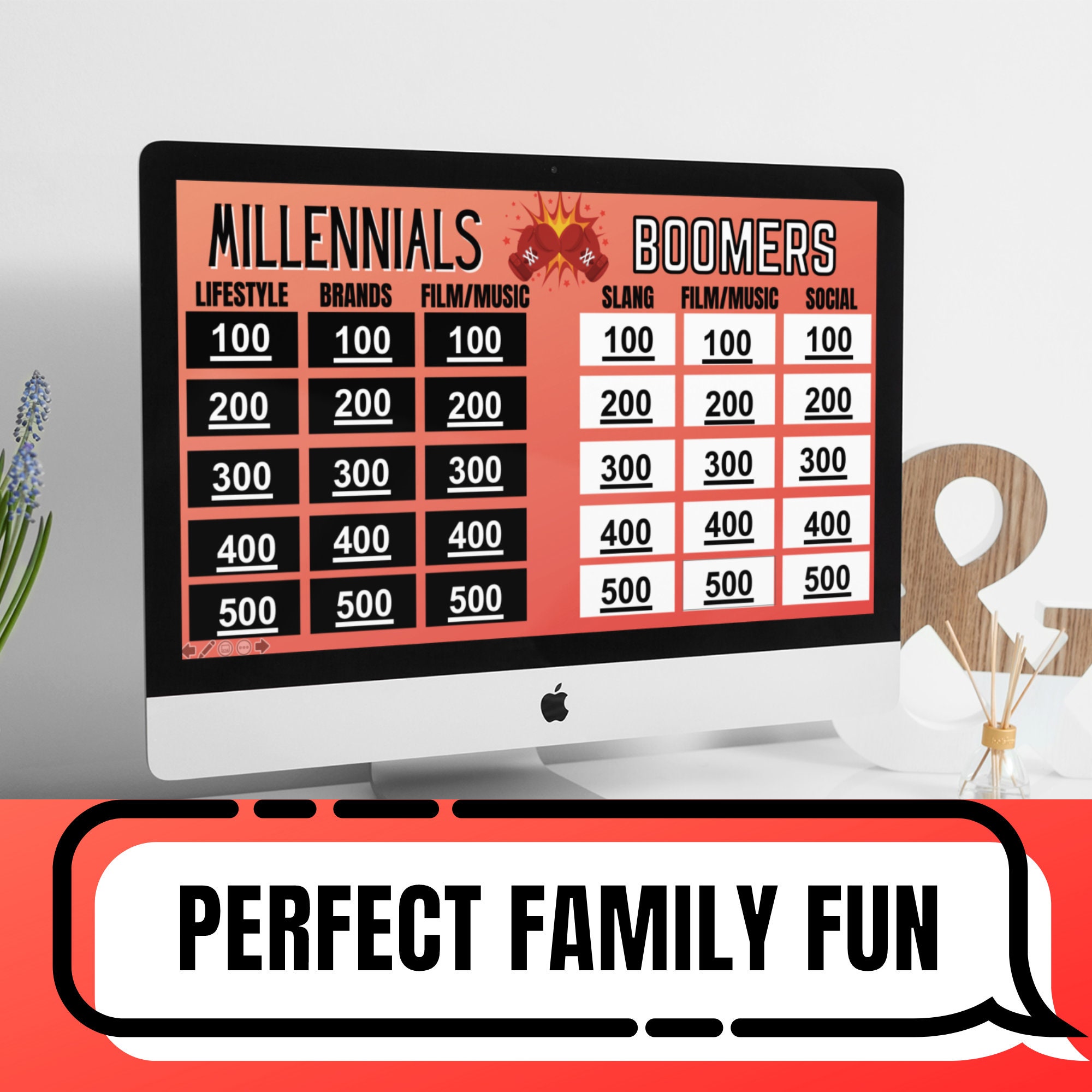 Family Games, Family Party Games, Boomers Vs Millennials Jeoparody ...