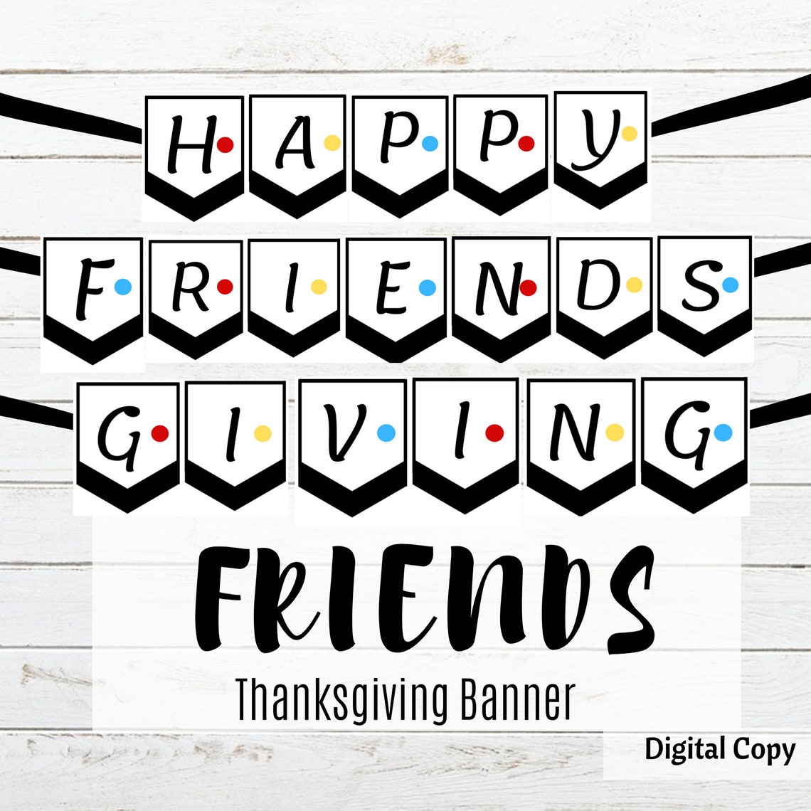 Friendsgiving Happy Friendsgiving Banner Friends Tv - Etsy
