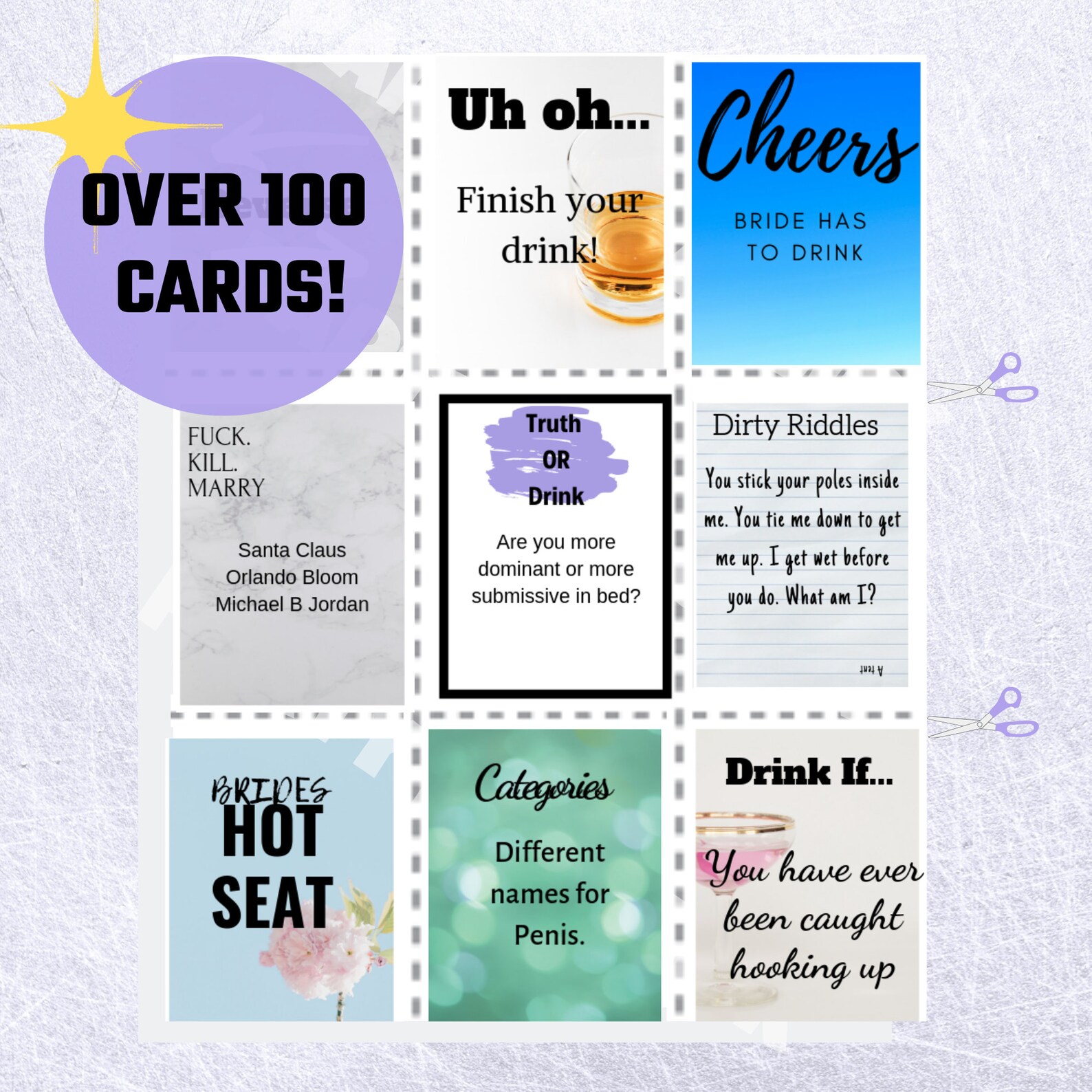 PRINTABLE Rated R Bachelorette Party Drinking Game Adult - Etsy