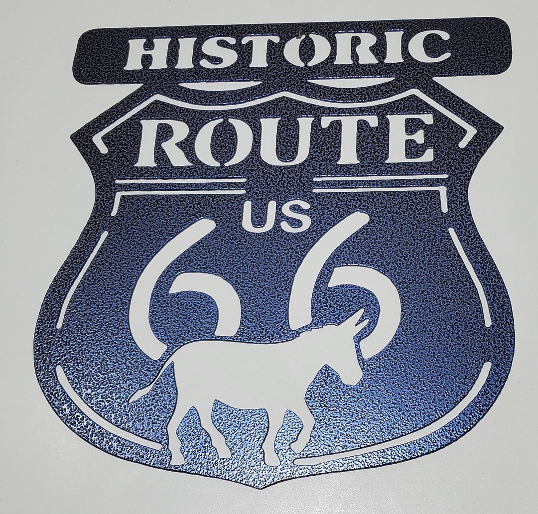 Route 66 Sign With Burro - Etsy