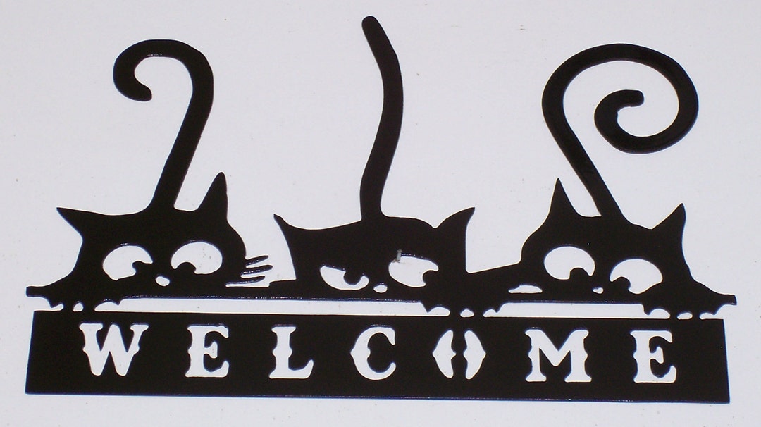 Cats Welcome Sign - Etsy