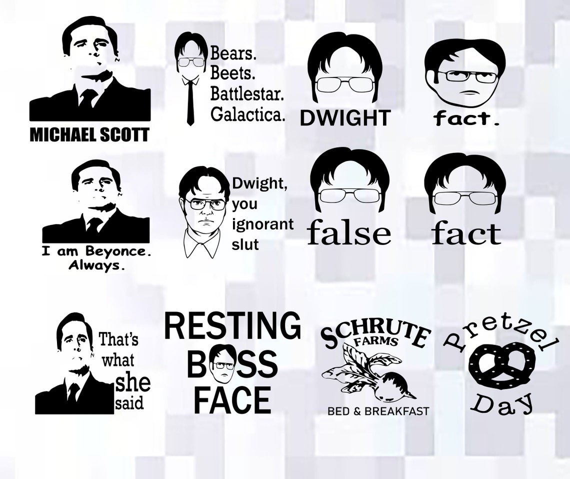 The Office Bundle SVG Pngtv Show Office Bundlesvg Png | Etsy