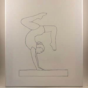 Gymnastics Canvas Sketch, DIY Paint, Paint Party, Customizable, Room ...