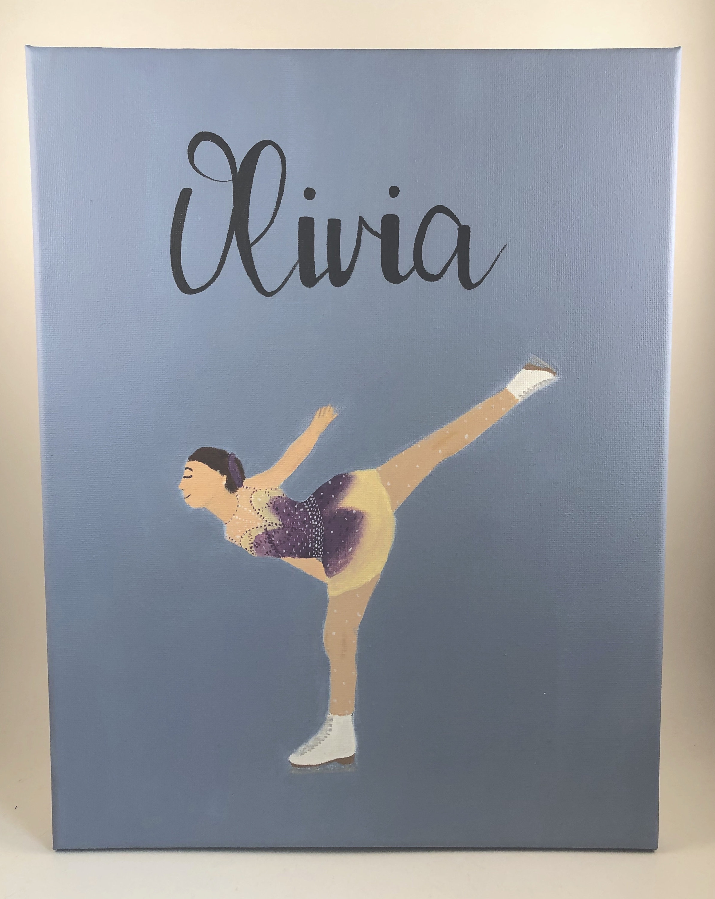 Figure Skater Canvas Sketch, DIY Paint, Paint Party, Personalized, Gift ...