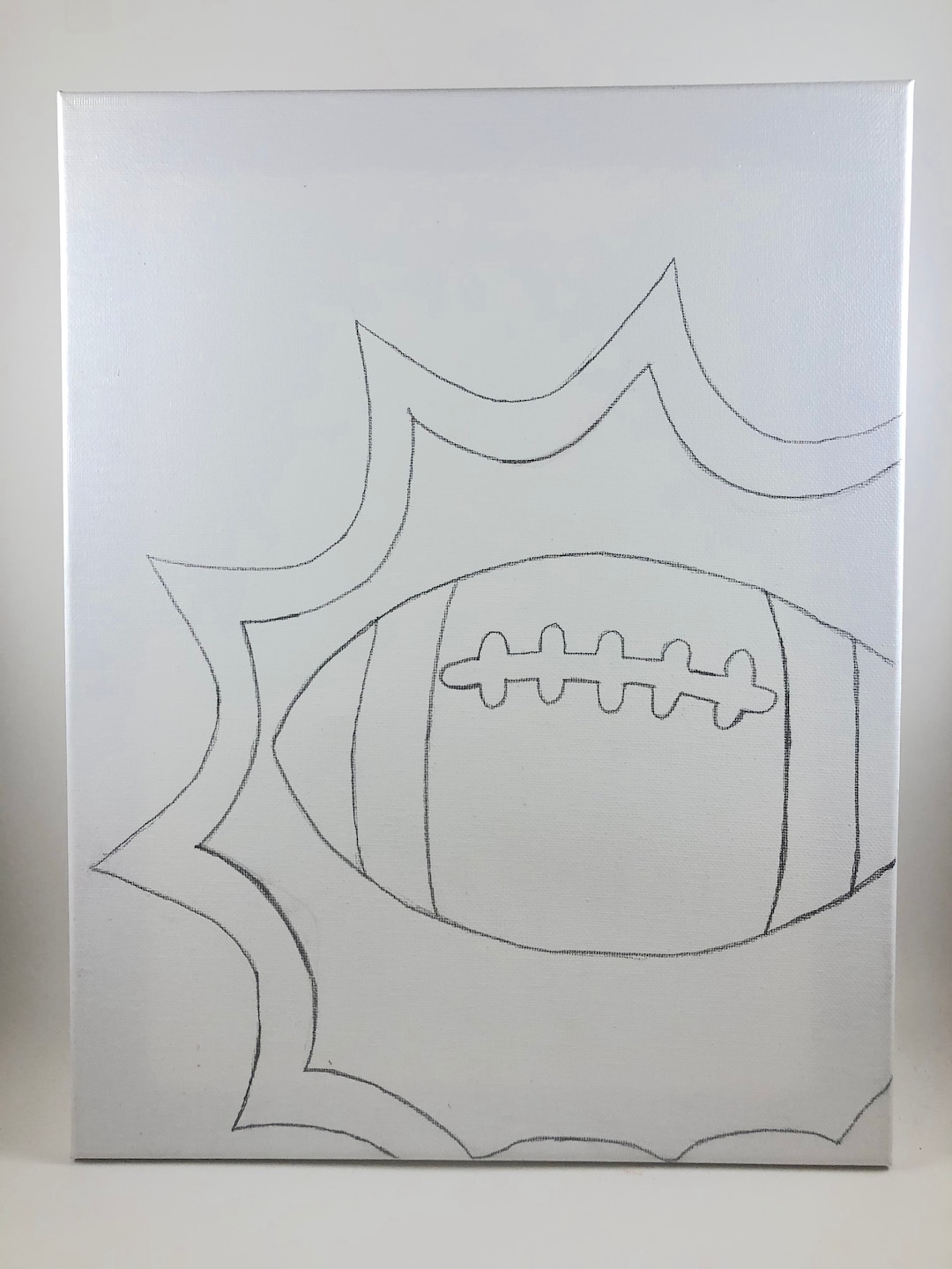 Football Canvas Sketch, DIY Paint, Paint Party, Customizable, Sports ...