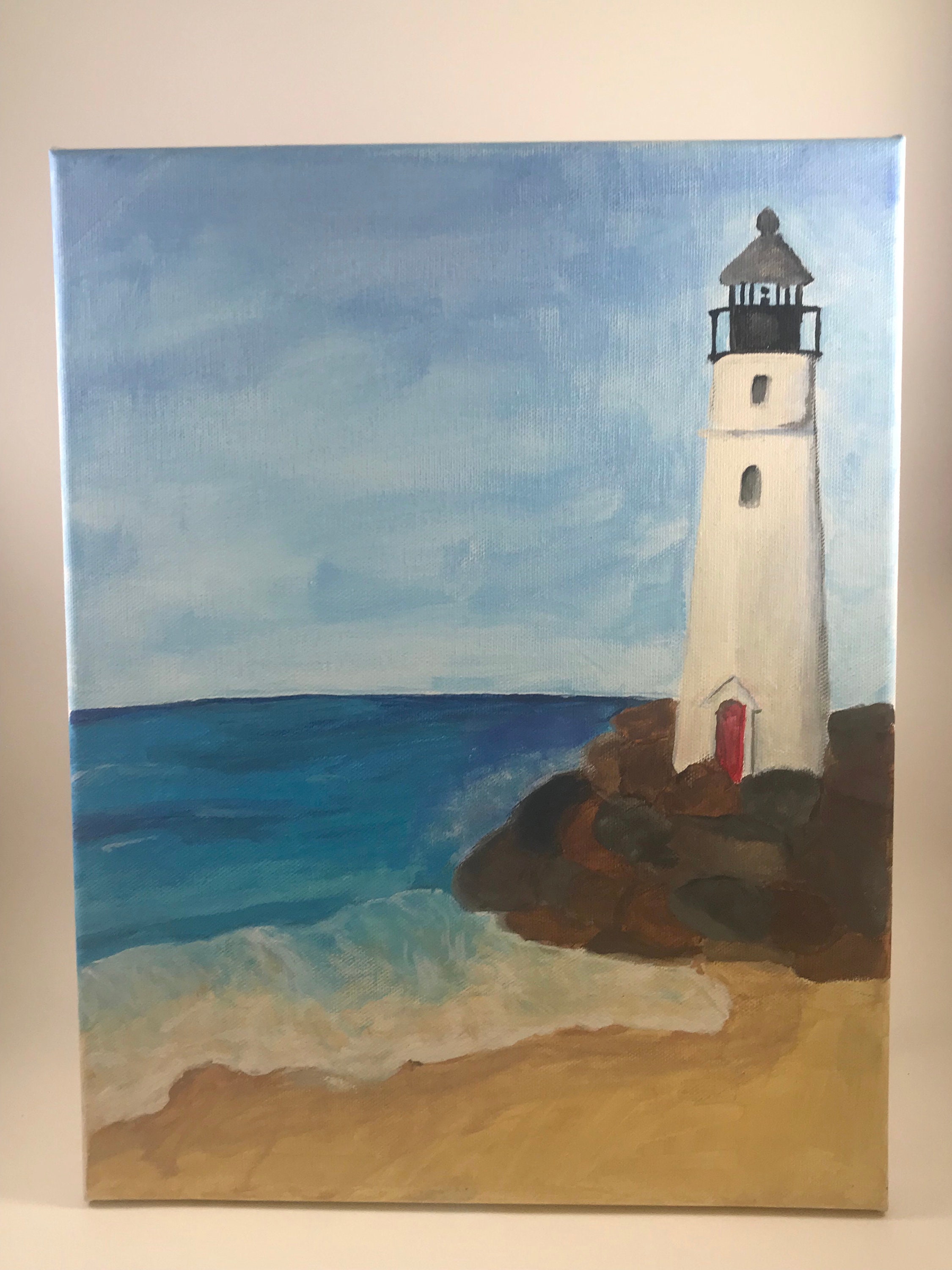 Lighthouse Canvas Sketch, DIY Paint, Paint Party, Customizable, Teen ...