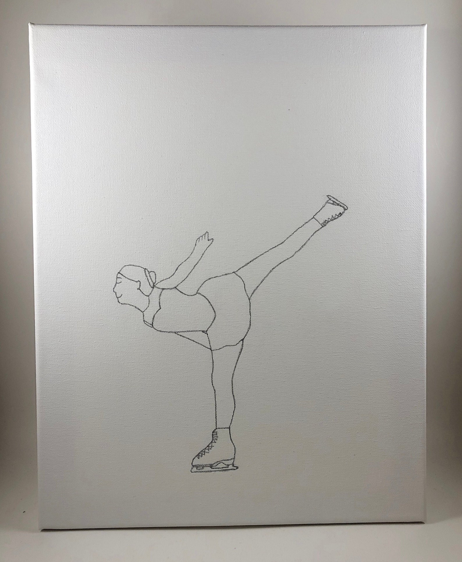 Figure Skater Canvas Sketch, DIY Paint, Paint Party, Personalized, Gift ...