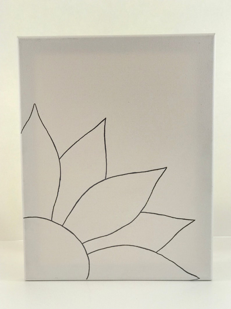 Flower Canvas Sketch, DIY Paint, Paint Party, Customizable - Etsy