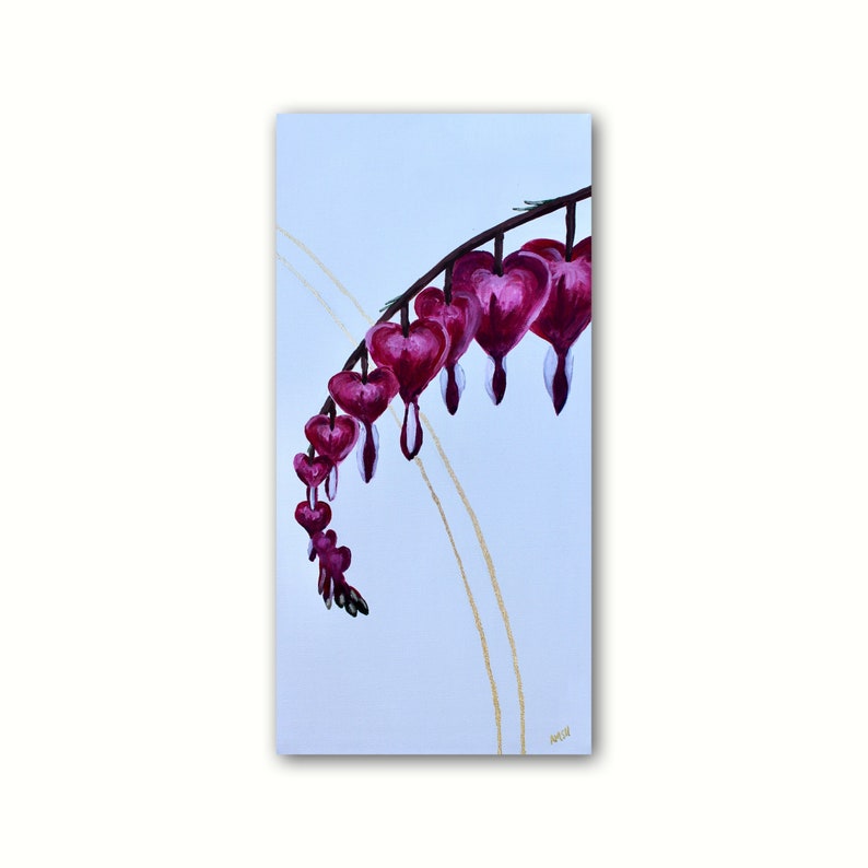 Bleeding Heart, Original 10” X 20” Painting - Etsy