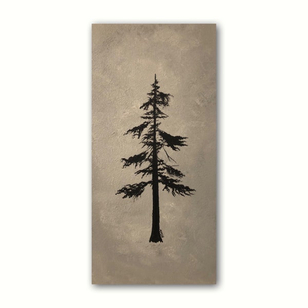 Fir Tree Painting - Etsy