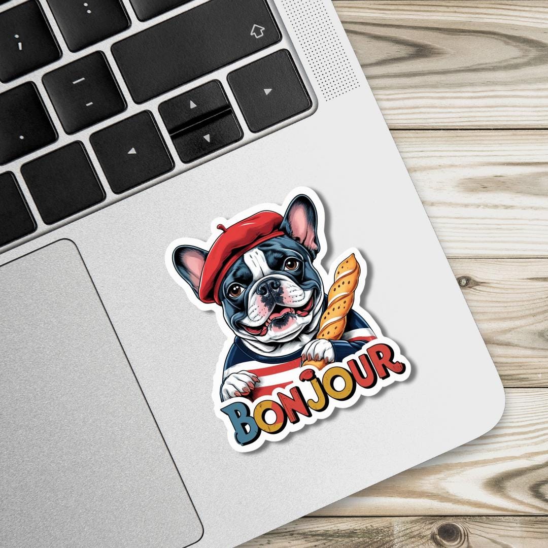 French Frenchy Vinyl Sticker - Snort Humor - Waterproof Dog Lover Decal ...