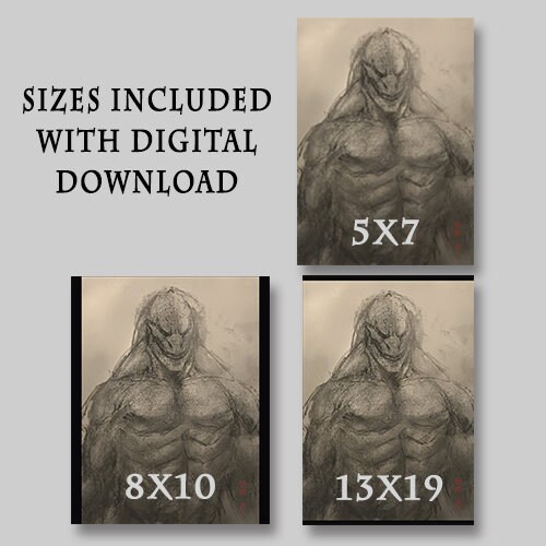 Lizard, Fine Art, DIGITAL, DOWNLOAD, Print, by Ronin Werewolf ...