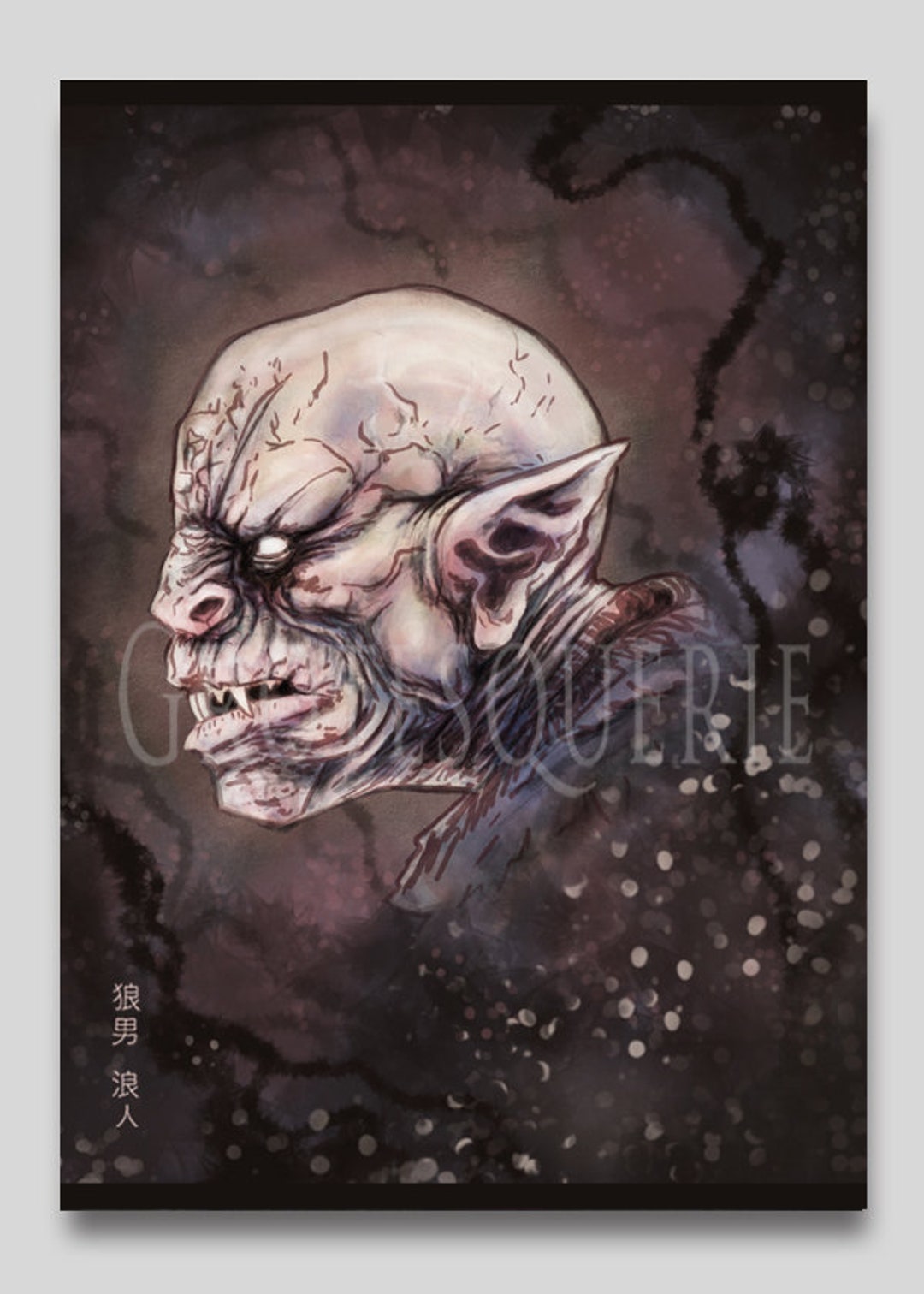 Vampire Ghoul DIGITAL DOWNLOAD Fine Art Print by Ronin - Etsy