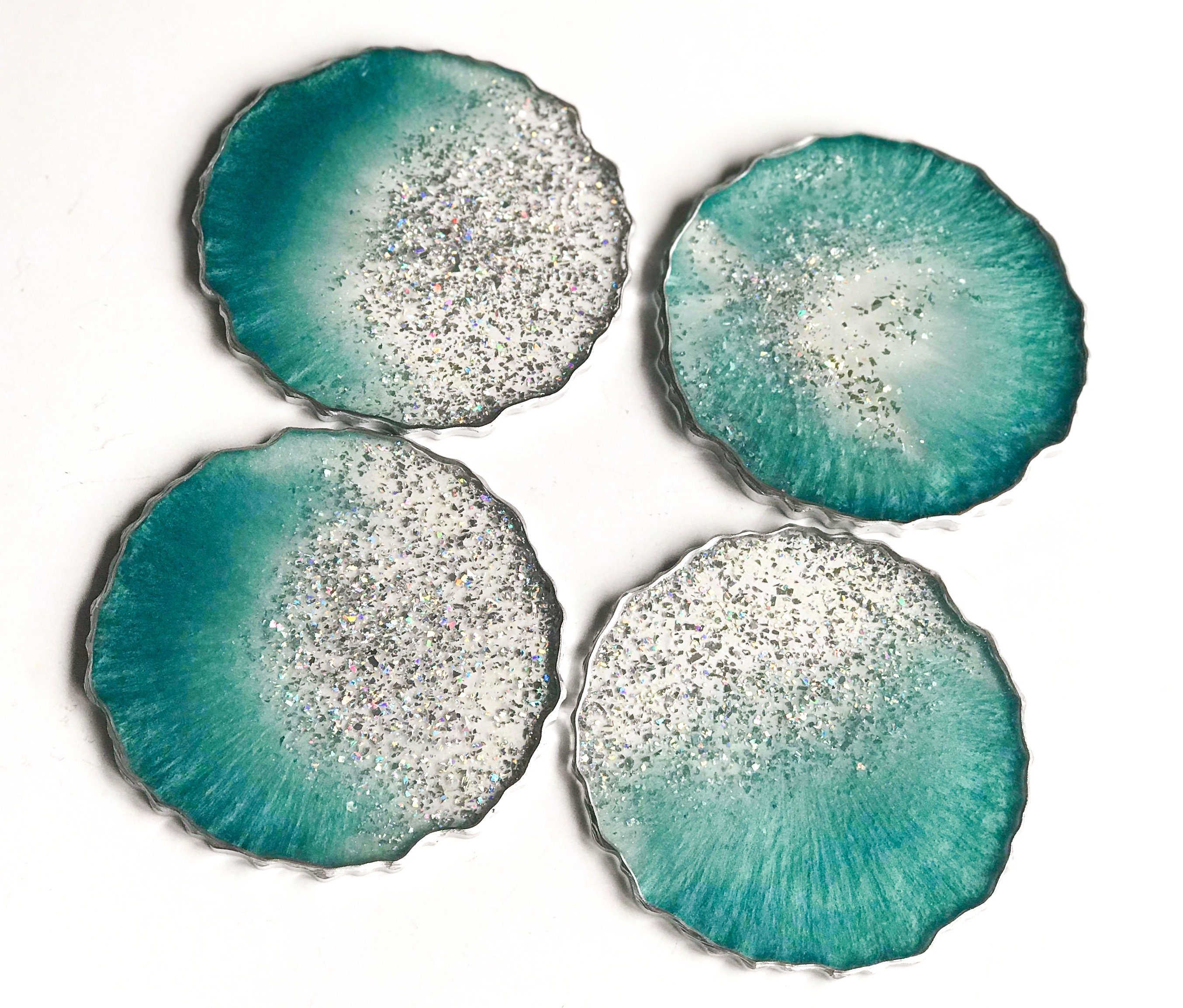 BEACH COASTER SET oversized coasters mermaid inspired | Etsy