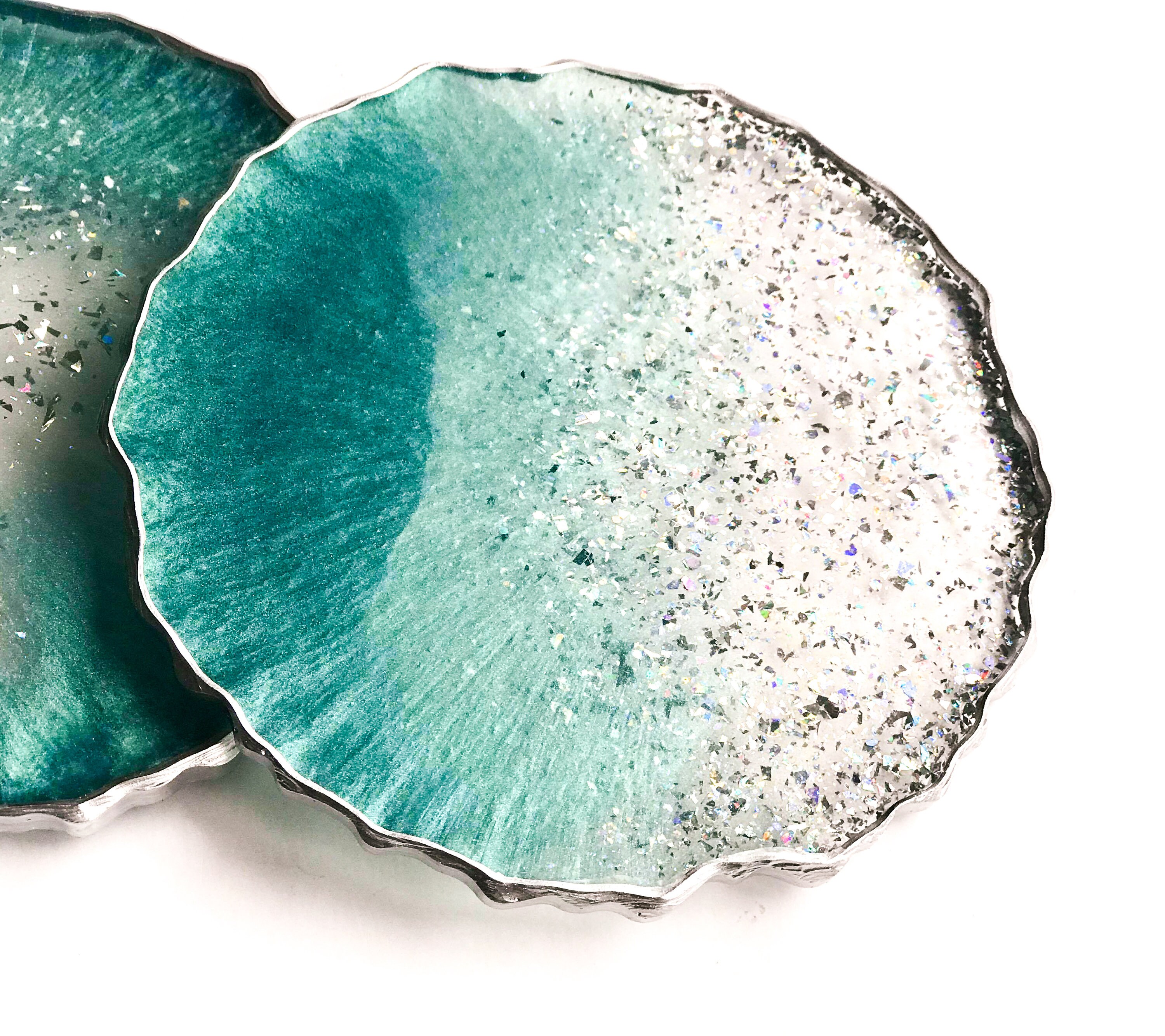 BEACH COASTER SET oversized coasters mermaid inspired | Etsy