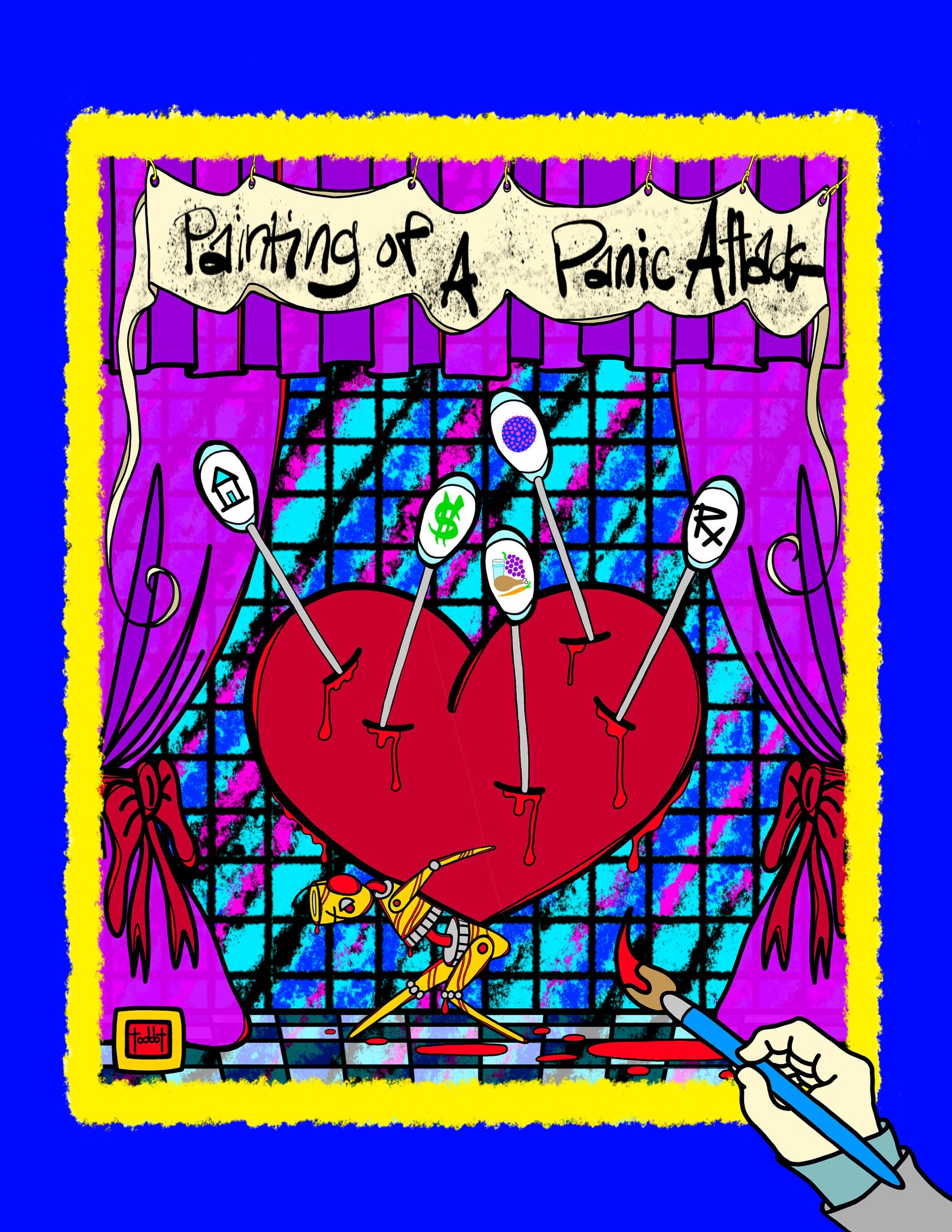 Fine Art Print- Painting of A Panic Attack - by Toddot #NONAIART - Etsy