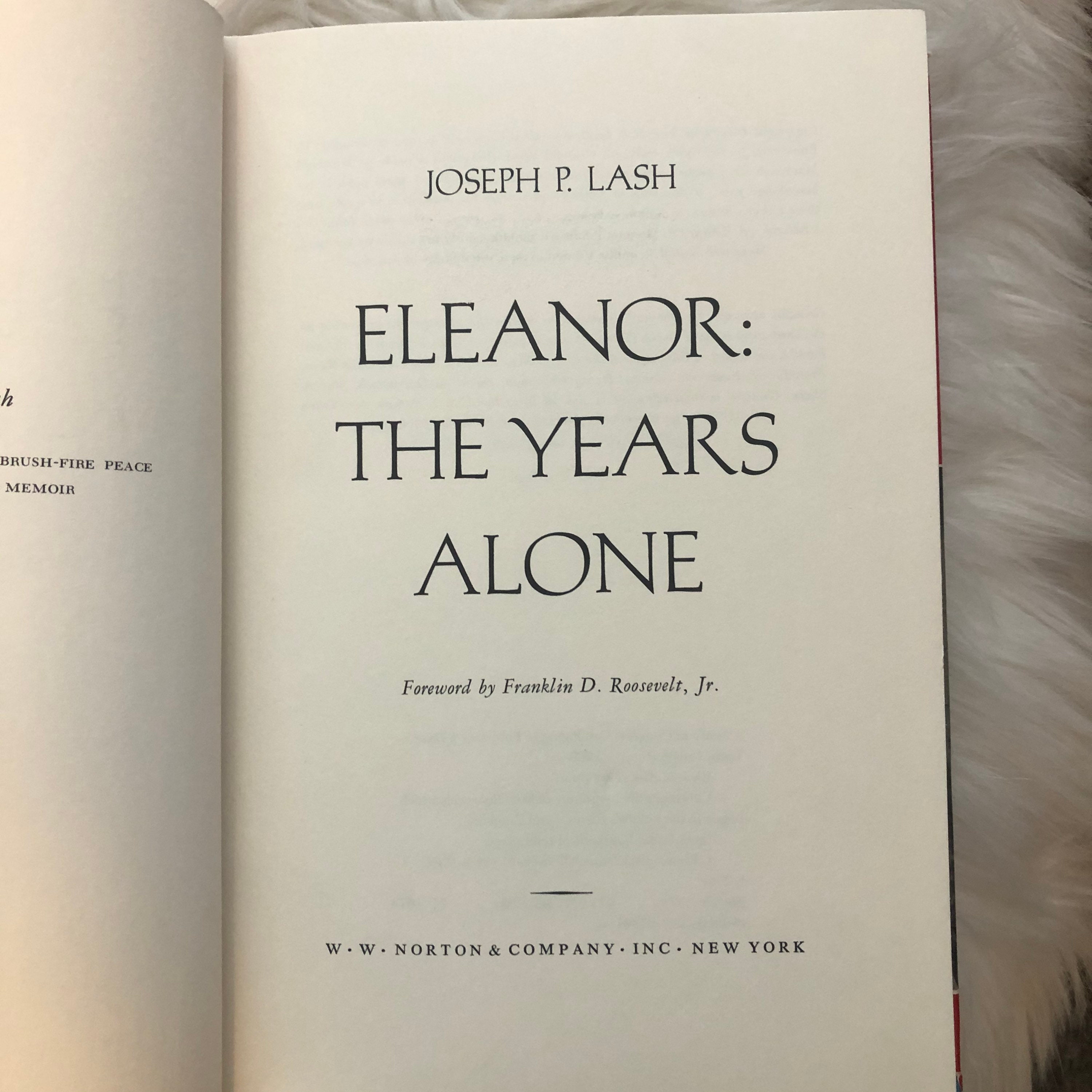 Eleanor: the Years Alone Biography by Joseph P. Lash - Etsy