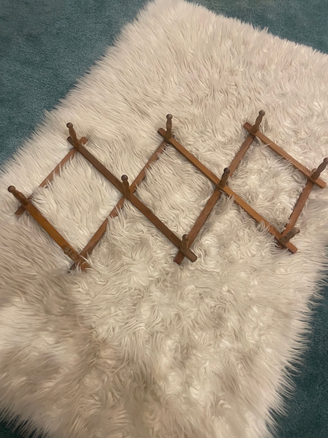 Vintage Accordion Wood Coat Peg Hooks - Etsy