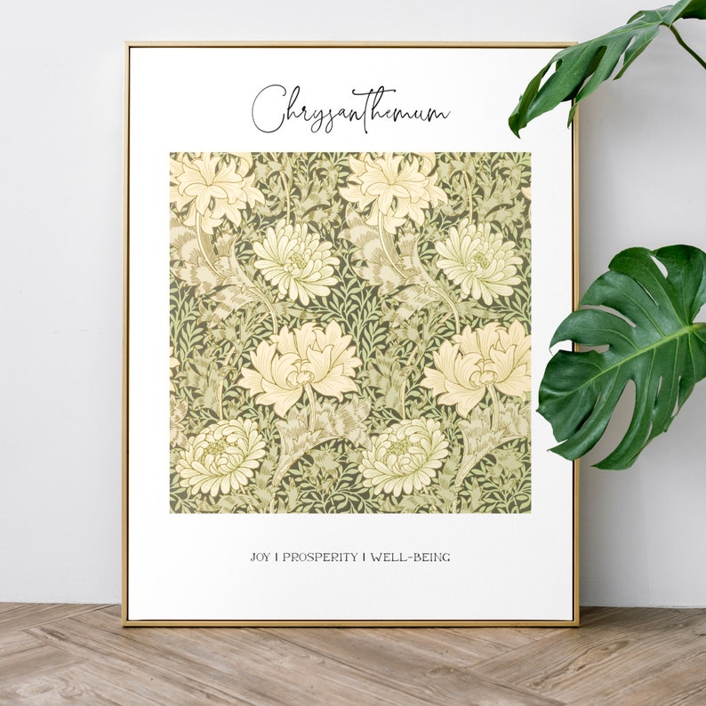 CHRYSANTHEMUM BIRTH FLOWER Art Print Gift Birth Flower - Etsy