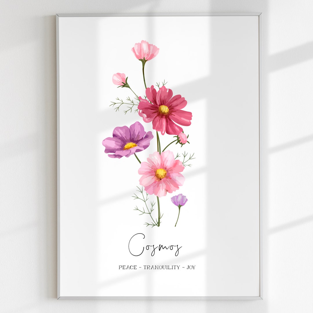 OCTOBER BIRTH FLOWER Birth Print Nursery Print Digital Download ...
