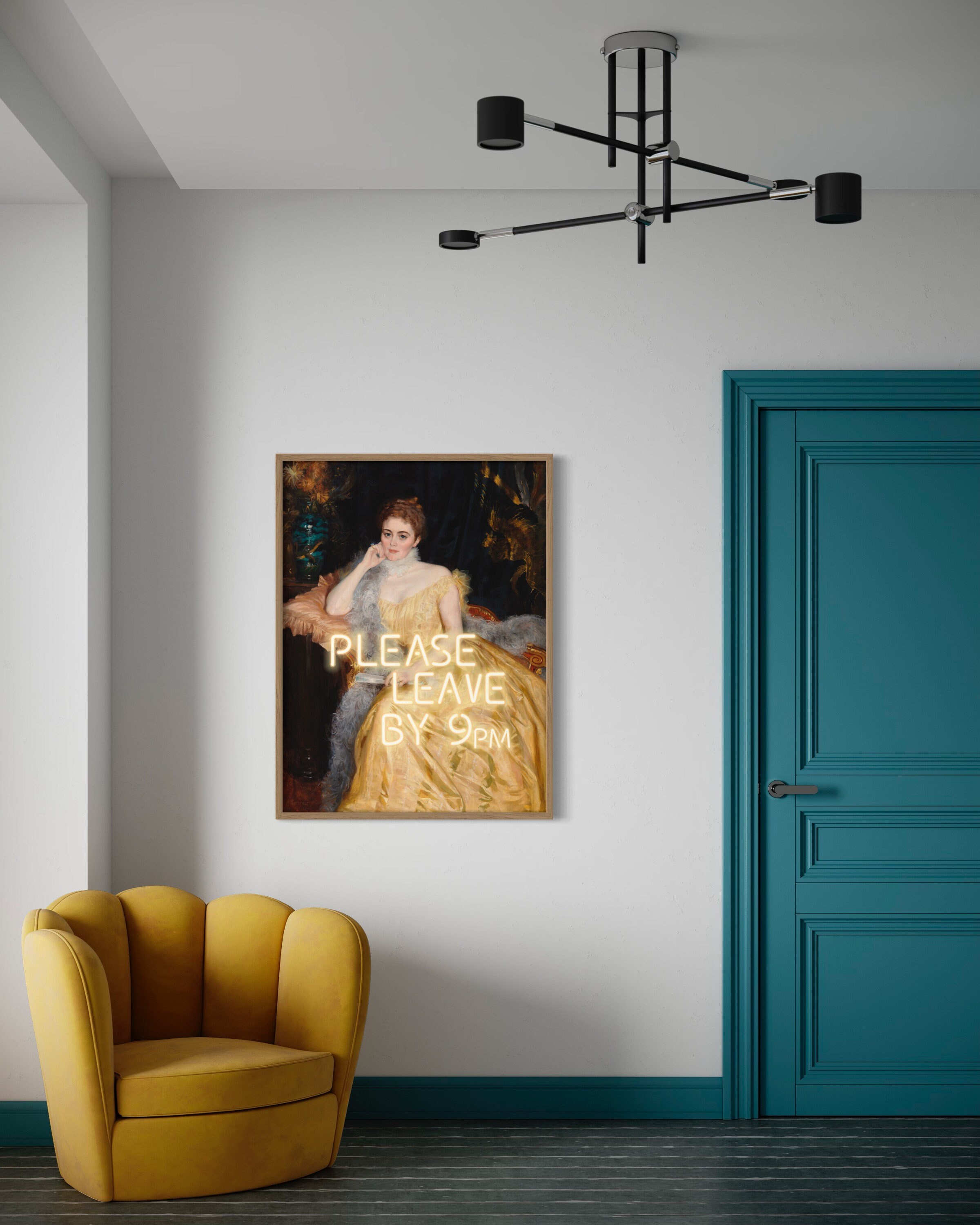 Altered Art Printable,please Leave by 9pm,girly Wall Art,trendy Gallery ...