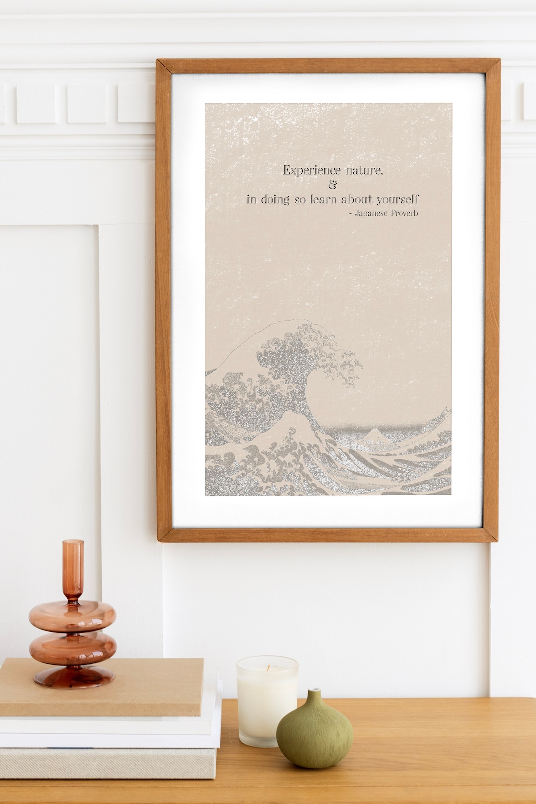 Kanagawa Wave Japanese Proverb, Printable Wall Art, Experience Nature ...