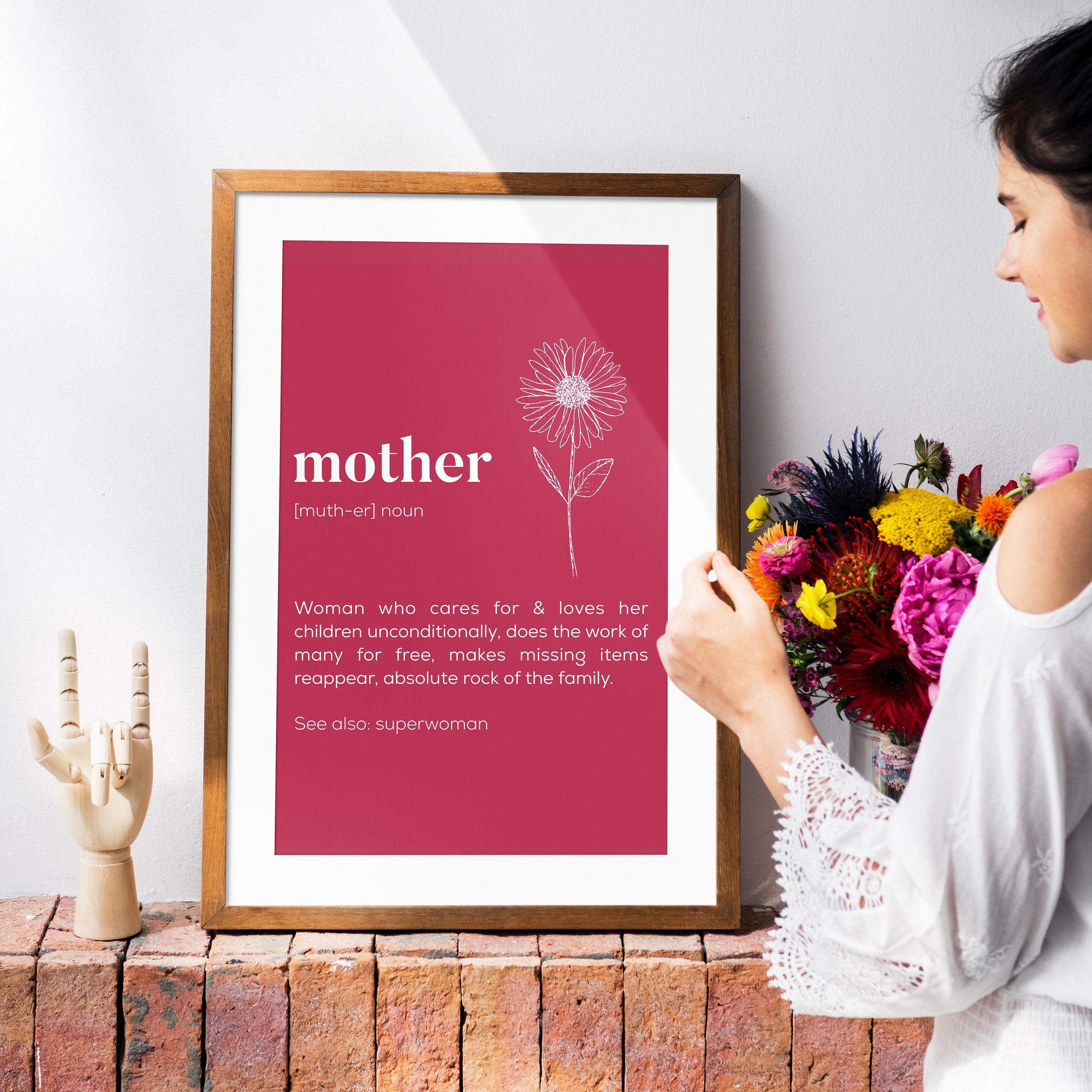 Mother Definition Print Text Poster for Mum Digital Download Mothers ...