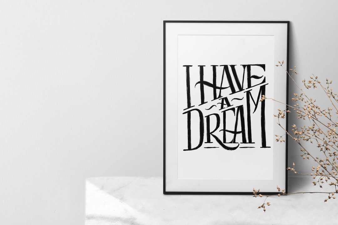 Inspirational Quote Poster Text Print Minimalist Typography Quote ...