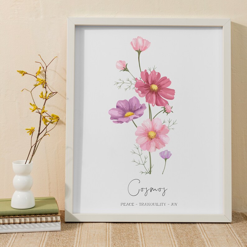 OCTOBER BIRTH FLOWER Printable Instant Download Birth Flower Print for ...