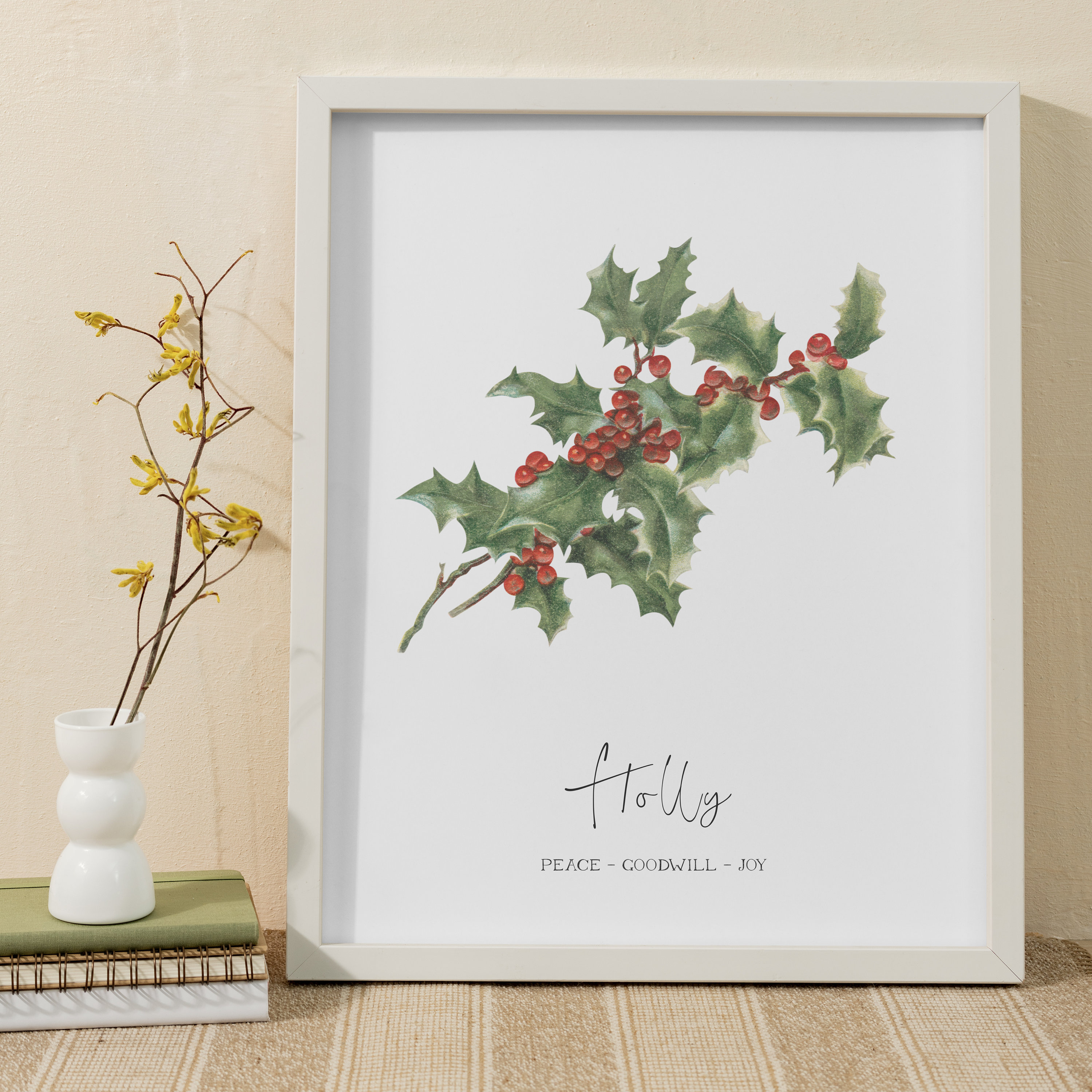 HOLLY BIRTH FLOWER Birthday Gift for December Birthday Christmas ...