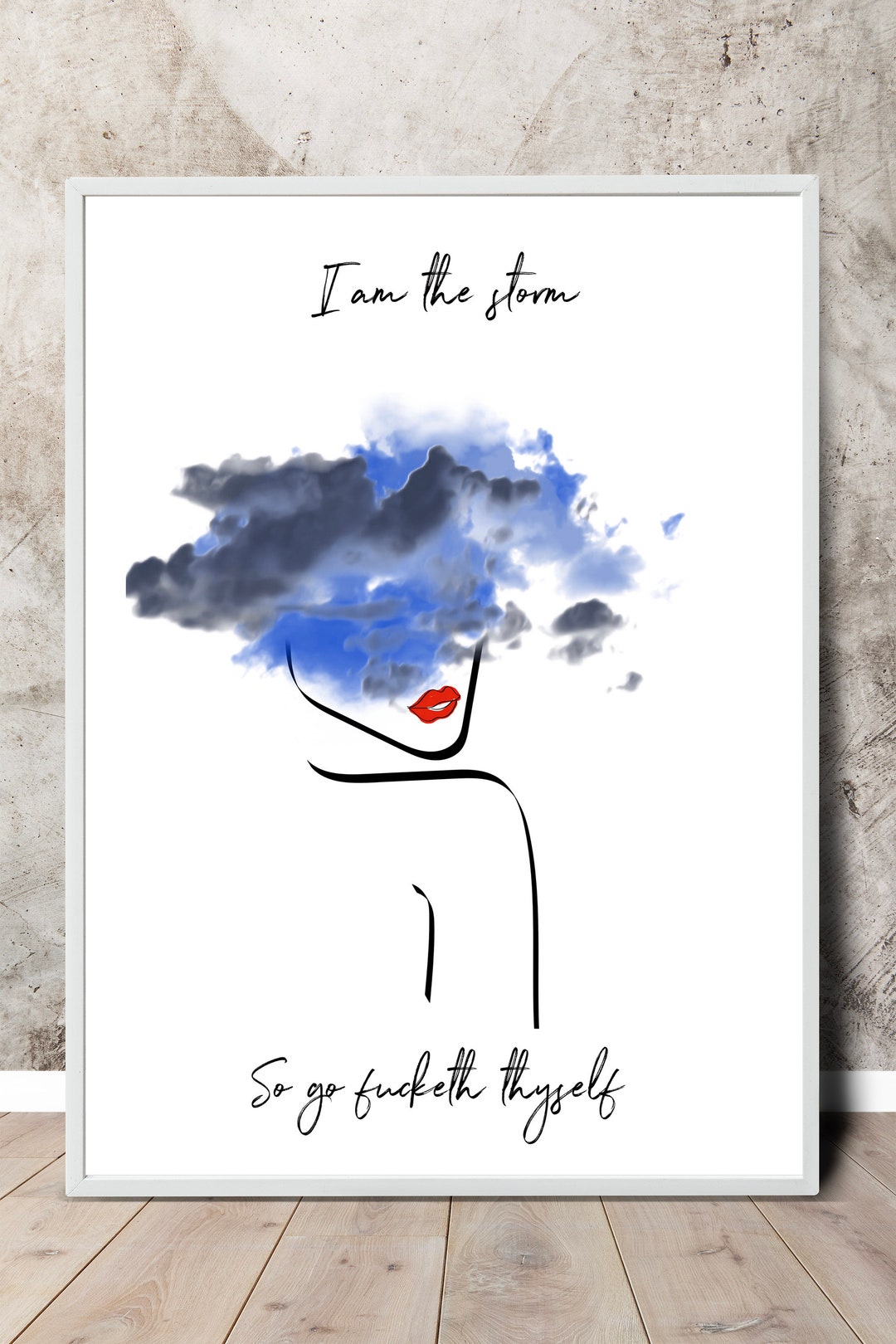 One Line Art Print Inspirational Quote Poster Female Body Art Printable ...