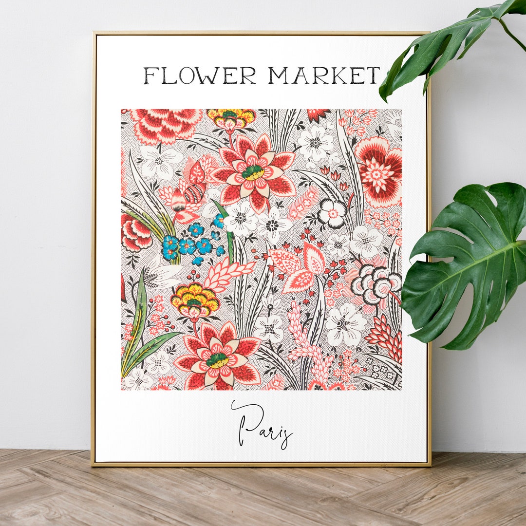 FLOWER MARKET PRINTABLE Wall Art, Flower Market Poster, Flower Market ...