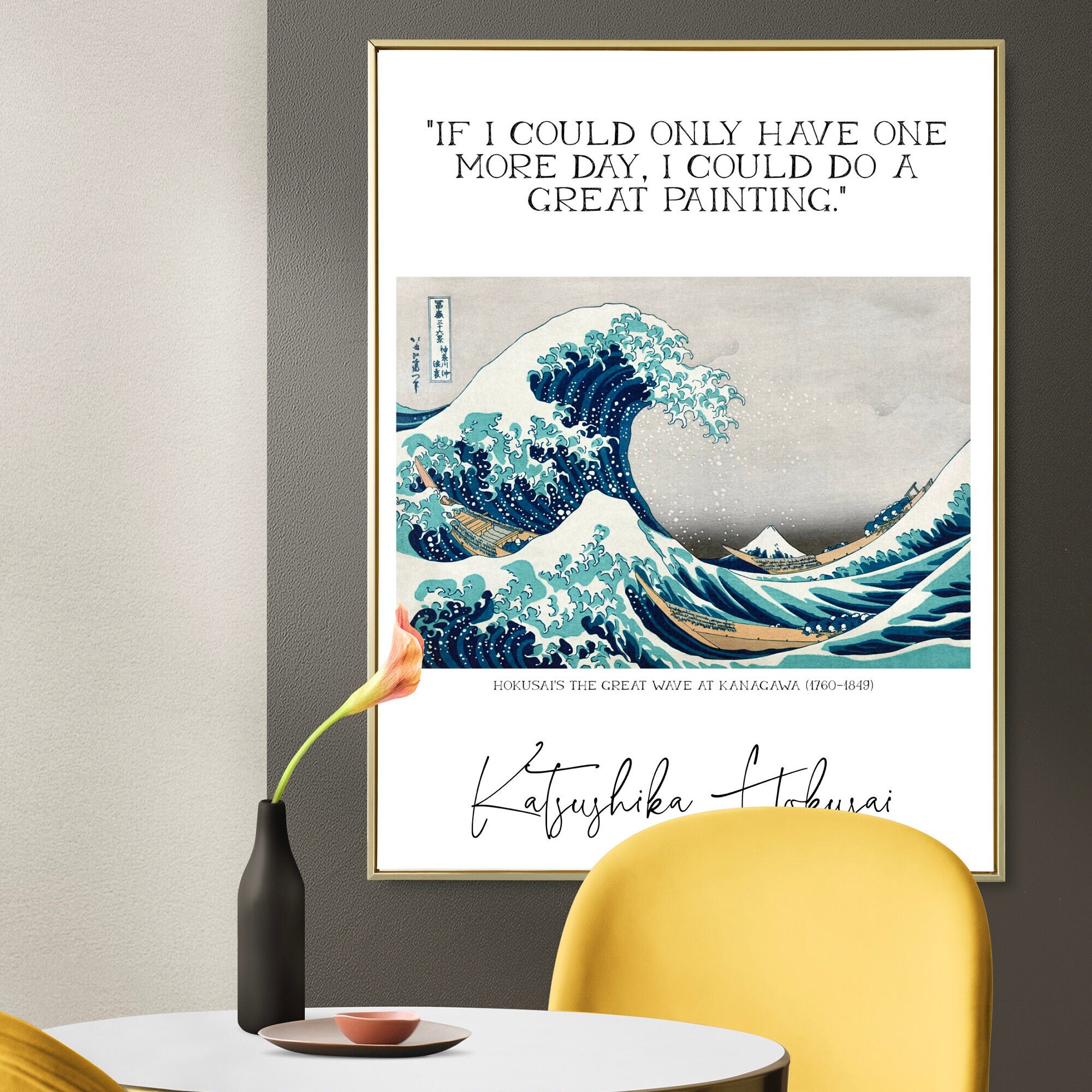 UKIYOE WALL ART Printable Great Wave Print Vintage Famous Painting ...