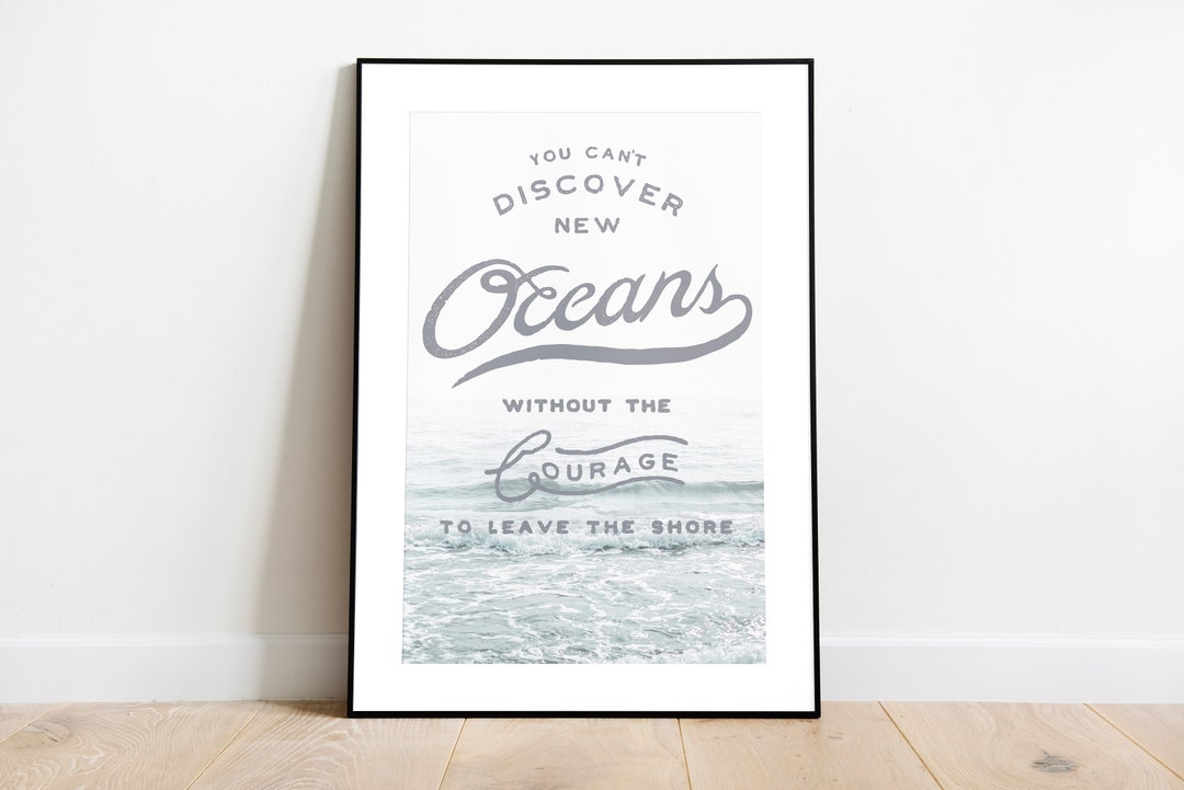 Inspirational Quote Poster Text Print Minimalist Typography Quote ...