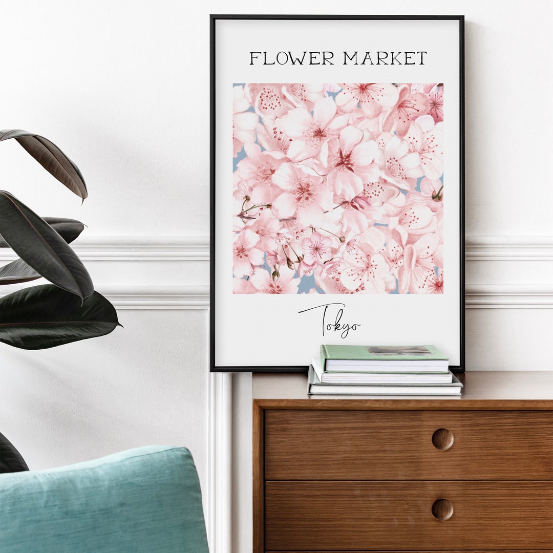 FLOWER MARKET PRINTS Digital Download, Tokyo Flower Market Art ...