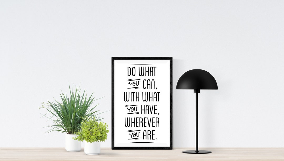 Inspirational Quote Poster Text Print Minimalist Typography Quote ...