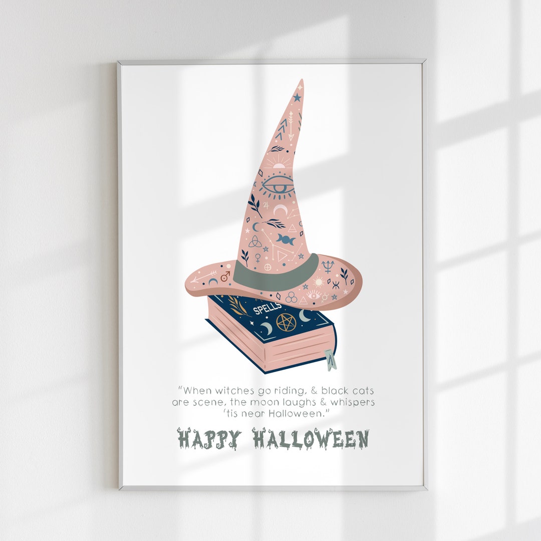 Happy Halloween Printable, Halloween Poster, Halloween Pastel Decor ...