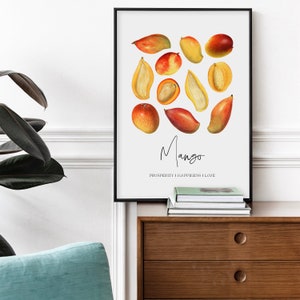 Mango Wall Art Print, Kitchen Cottage Wall Art, Farmhouse Wall Decor ...
