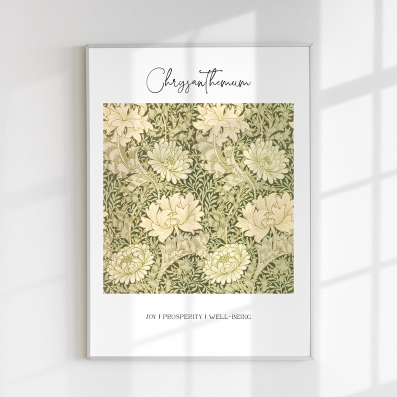 CHRYSANTHEMUM BIRTH FLOWER Art Print Gift Birth Flower - Etsy