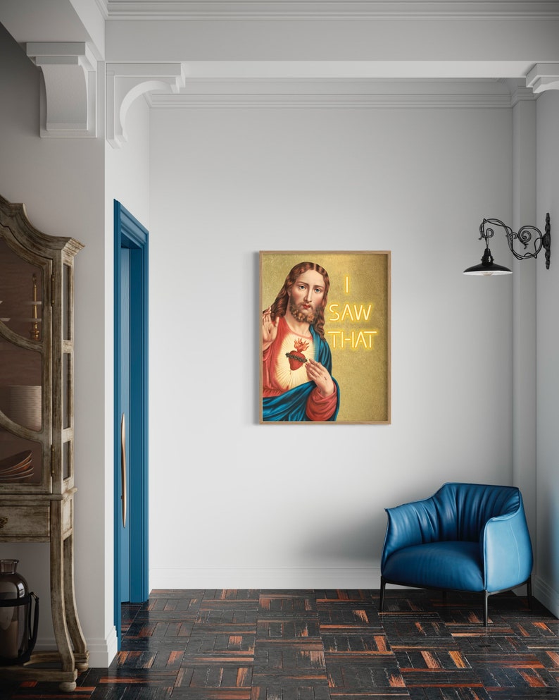 I SAW THAT Jesus Mary Printable Christmas Wall Decor, Altered Art ...