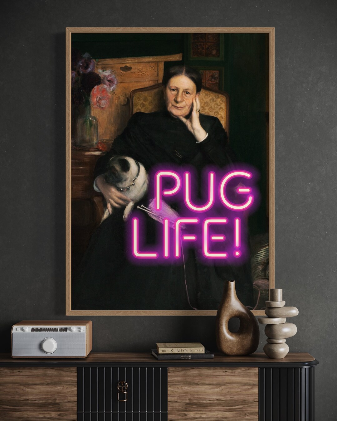 Pug Life Printable Poster, Altered Art Prints, Girly Wall Art, Trendy ...