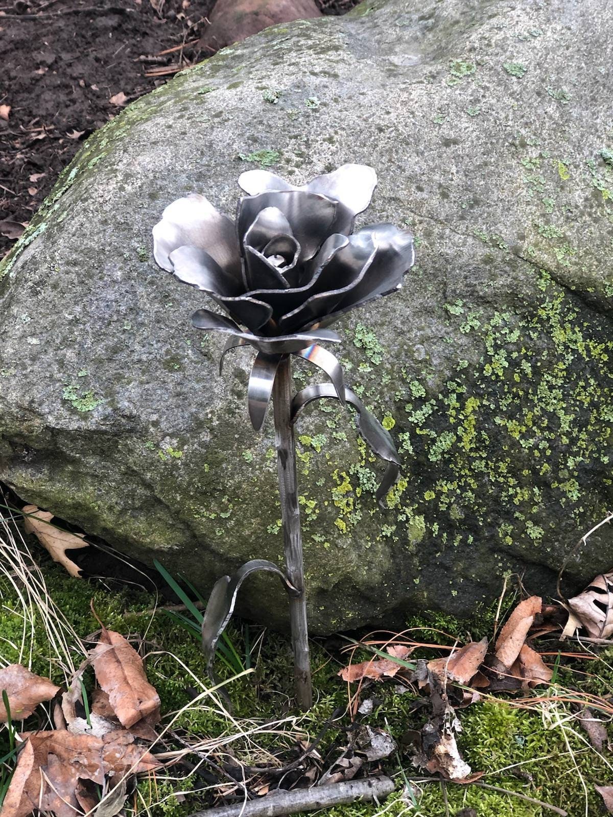 Stainless Steel Rose - Etsy