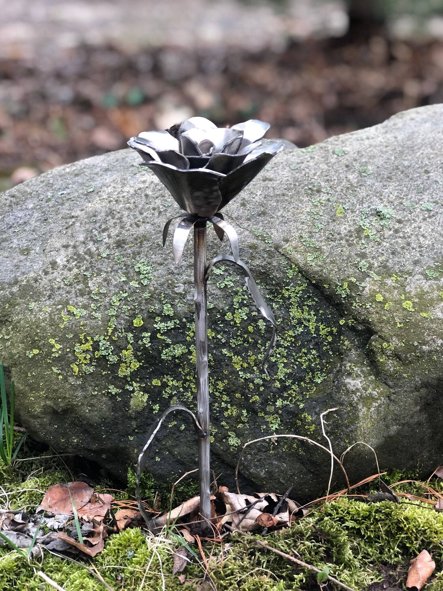 Stainless Steel Rose - Etsy