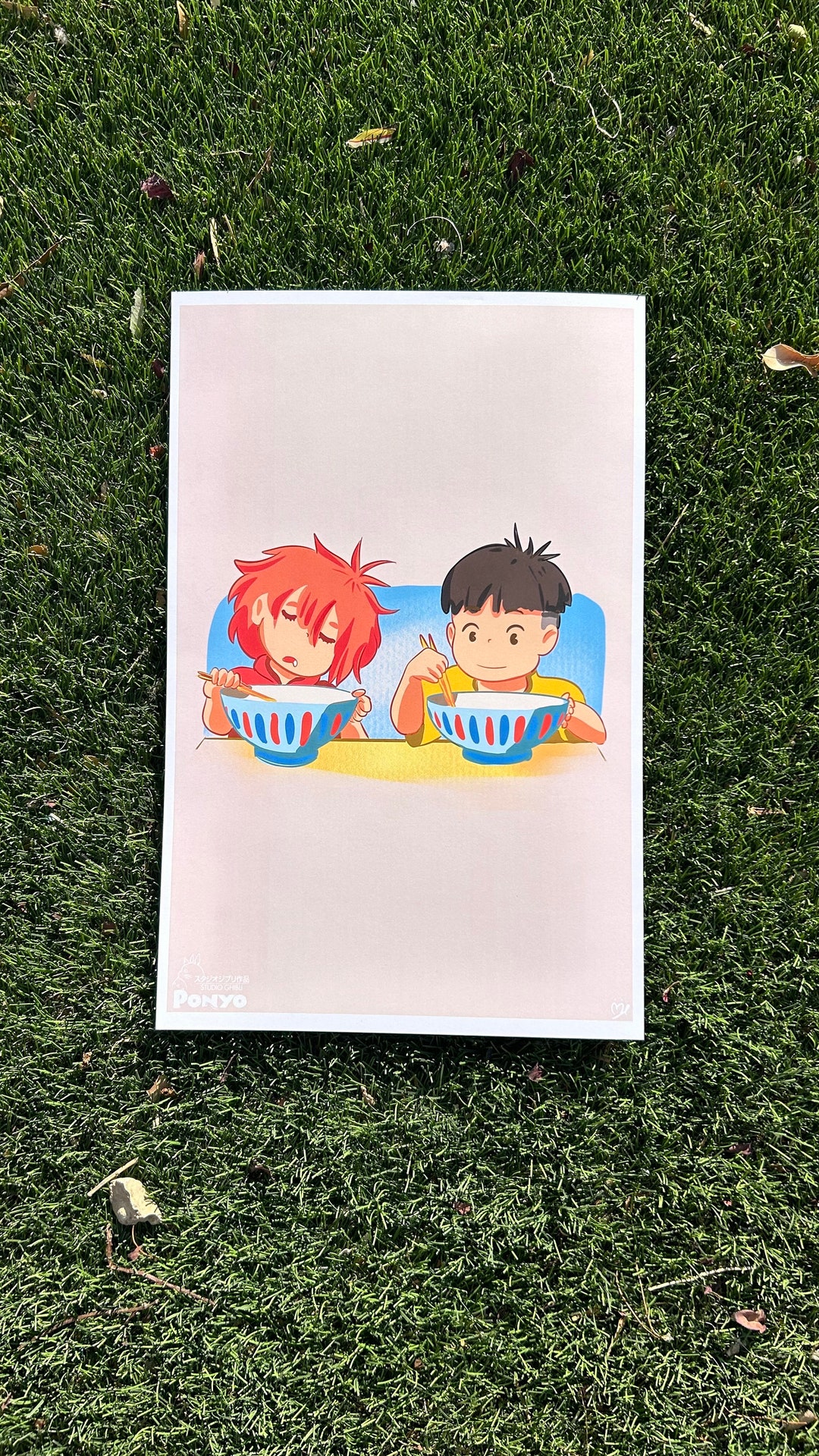 Sleepy Ponyo Poster Print 11x17 - Pastel Collection - Etsy